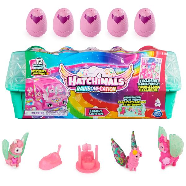 商品名: CollEGGtibles, Rainbow-Cation Llama Family Carton with Surprise Playset, 10 Characters, 2 Accessories, Kids Toys fo...