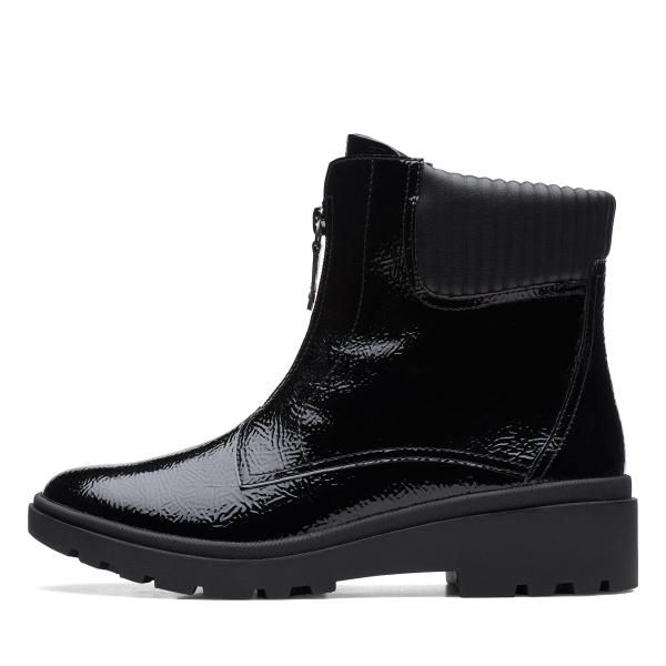 商品名:  Clarks Women's Calla Zip Mid Calf Boot, Black Crinkle Patent Synthetic, 8ブランド: Clarks商品サイズ: 8高さ: 30.6cm横幅: 26.8cm奥...