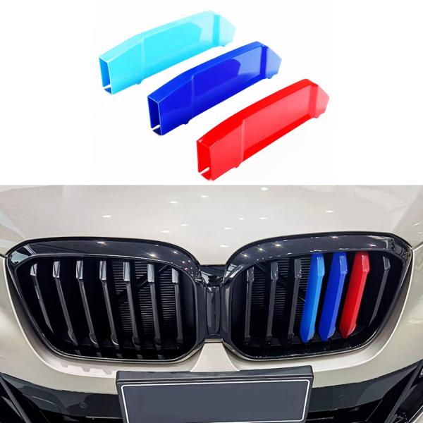 商品名:  Exact Fit ///M-Colored Grille Insert Trims Compatible with BMW X3 2022 2023 Accessories for w/Standard Kidney Gril...