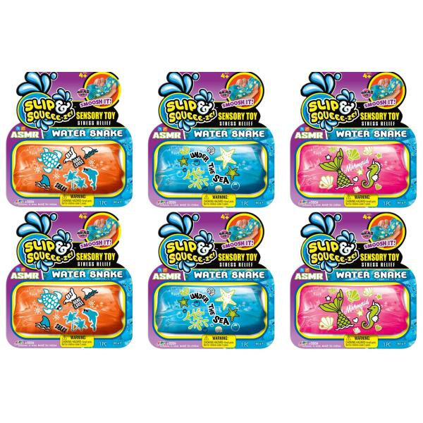 商品名:  JA-RU 5" Water Snake Fidget Toy (6 Pack Assorted) Magic Jelly Tube Water Wiggler for Kids. Stress &amp; Anxiety Re...