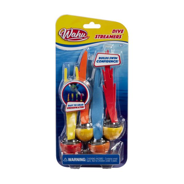 商品名:  Wahu Dive Streamers Pool Diving Toy Set with 7" Diving Sticks Marked with Points, 4-Piece Underwater Diving Torped...