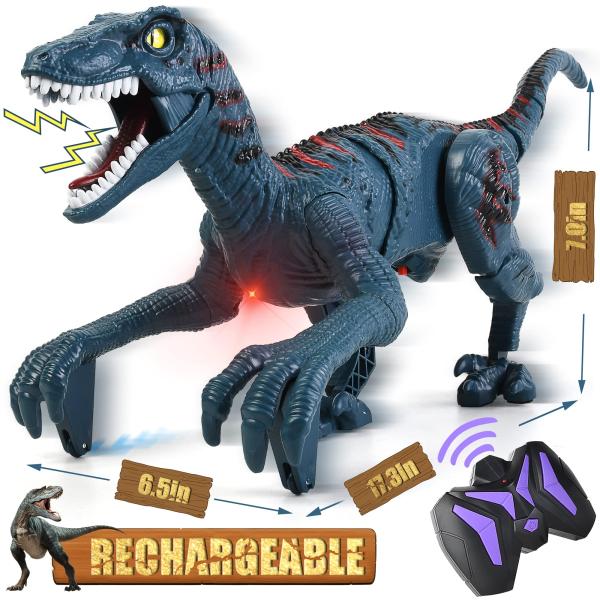 商品名: リモコン恐竜 子供 男の子 女の子 Remote Control Dinosaur Toys Kids - Jurassic Velociraptor Toys Imitates Walking and Sounds - Robo...