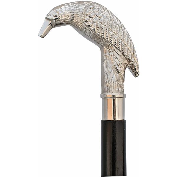 商品名: Zayan ノーティカルウォーキング杖 木製ウォーキングスティック メンズ レディース シルバー真鍮 カラス ヘッド ファッション デザイナー 杖 ゴム 真鍮 チップ 祖父 ギフト 38インチ Zayan Nautical Wal...