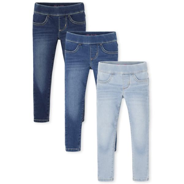 商品名:  The Children's Place Girls' Stretch Pull on Denim Jeggings, Azure Blue Wash/Glacier Wash/Willow Wash 3-Pack, 6ブランド...