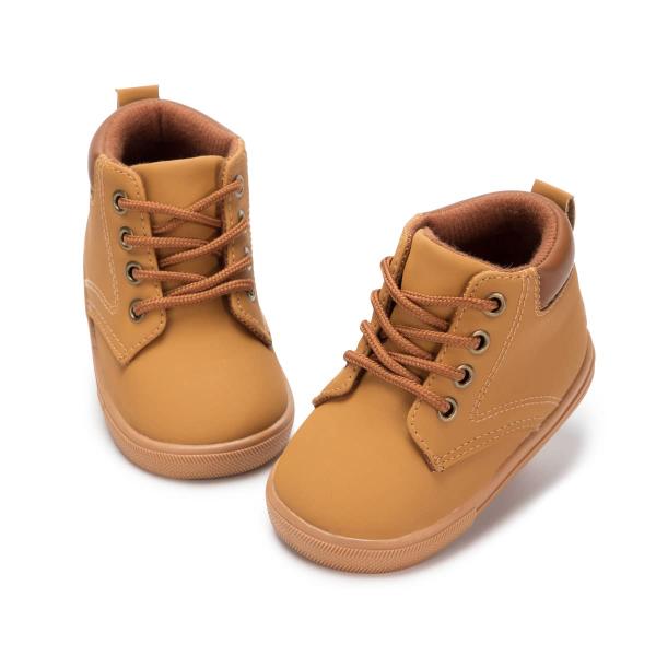 商品名:  Casazoe Boys Girls Leather Casual Boots Toddler Outdoor Mid Top Dress Shoes Lace Up Non-Slip Texture Sole Loafer H...
