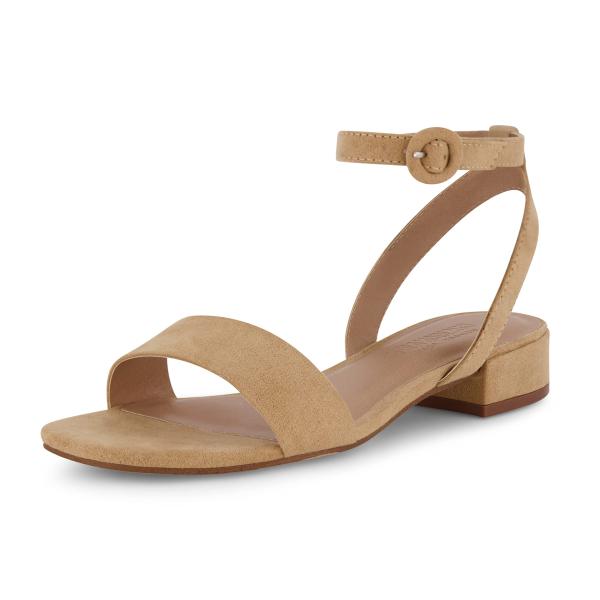 商品名: Cushionaire レディース Nobu ワンバンド ローブロックヒールサンダル +幅広, ベージュ, 24.5 CUSHIONAIRE Women's Nobu one band low block heel sandal ...