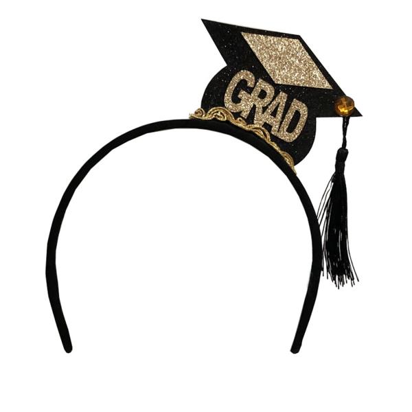 商品名:  Dzrige Graduation Hat Headband Mini Graduation Cap headband Bachelor Cap Headband Glitter Grad Hat Headband with B...