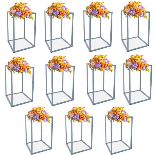 商品名:  11pcs Wedding Table Centerpiece Flower Floor Stand Metal Floor Vase Column Flower Stand Centerpiece Vase Silver Va...