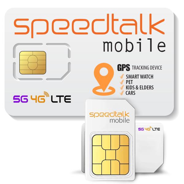 商品名:  SpeedTalk Mobile Tracker SIM Card for 5G 4G LTE GSM Pet Senior Kids Car Smart Watch GPS Tracking Devices Locators ...