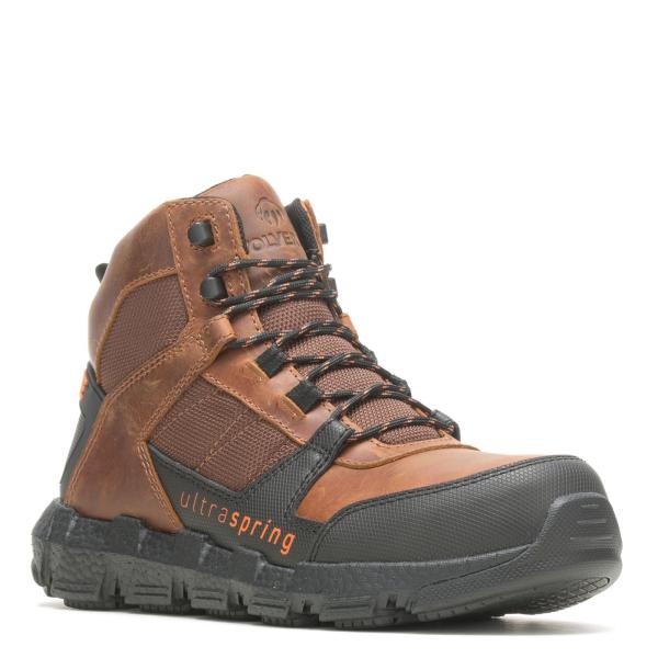 商品名:  Wolverine Men's Rev UltraSpring DuraShocks CarbonMax Vent Mid Industrial Boot, Tobacco, 11.5 Wideブランド: Wolverine商品...