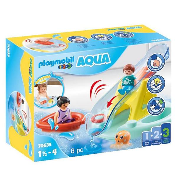 商品名: Playmobil 1.2.3 Aqua 70635 Isola con Dondolo Acquatico, Gioco Galleggiante per la Vasca da Bagno per Bambini Piccol...