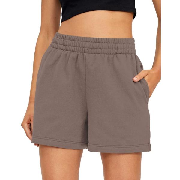 商品名:  AUTOMET Womens Shorts Casual Summer Drawstring Comfy Sweat Shorts Elastic High Waist Running Shorts with Pockets C...