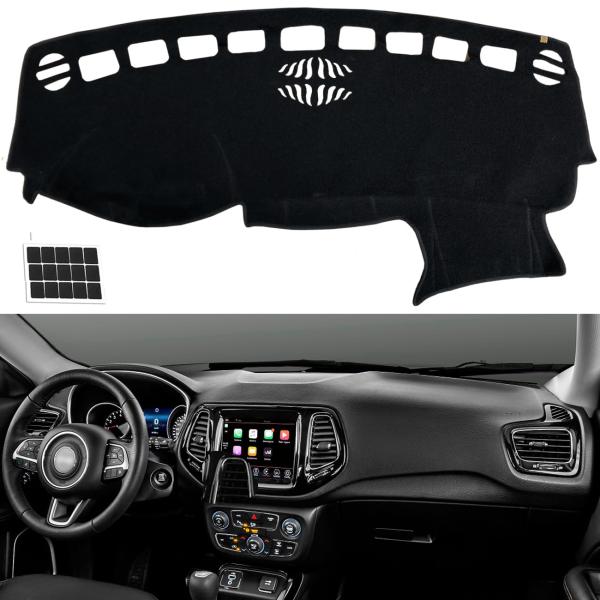 商品名:  TUCAREST Car Dash Covers Fit for 17-21 Je-ep Compass New Body Style (Body Code: MP) Flannel Nonslip Dashboard Cove...