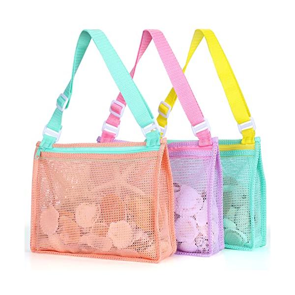 商品名: Tagitary お砂場バッグ メッシュバッグ ビーチバッグ 子供 3点セット 砂遊び 水遊び 収納袋 プールバック 女の子 男の子 持ち運び便利 コンパクト 洗える 軽い DIY可?アウトドア スポーツ ビーチ キャンプ 誕生日...