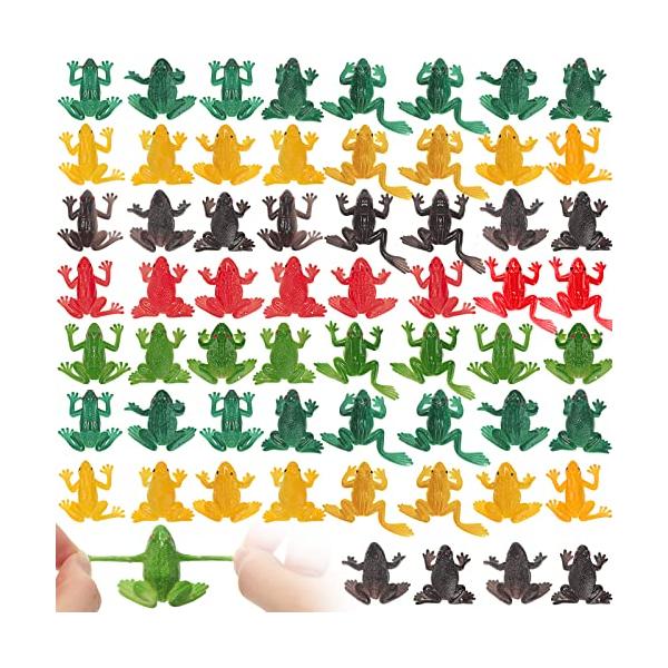 商品名: CHENGU プラスチックカエルおもちゃ 小さなゴム素材 カエル ミニ 面白い スクイーズ カエル 動物 リアルなカエルのフィギュア おもちゃ 楽しい熱帯雨林 キャラクター おもちゃ テーブル ホームデコレーション パーティーの記...