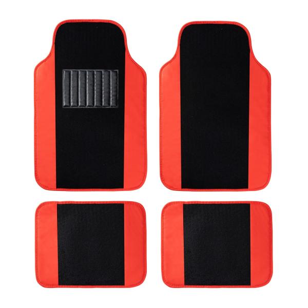 商品名: COLINOO 高級高級PUレザーパッチワークレッドカーペットフロアマット4点セット 防水 ユニバーサルカーマットプロテクター ゴム裏地付き 全車種に対応 COLINOO 4-Piece Luxury high-end PU Le...