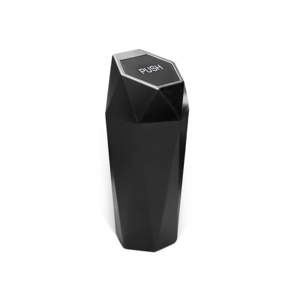 商品名: 車用ゴミ箱 蓋付き ミニポータブル 自動ゴミ箱 小さな漏れ防止 ダイヤモンドデザイン 防水 車のゴミ箱 自動車 ホーム オフィス キッチン 寝室用 (ブラック) Car Trash Can with Lid, Mini Porta...