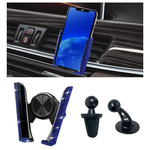 商品名: Sbode (スボデ) Bling 車用携帯電話ホルダー 360度調節可能 クリスタル自動車用携帯電話マウント ユニバーサルカーダッシュエアベント ラインストーン携帯電話ホルダー 自動車スタンド電話マウント カーシャイニーアクセサ...