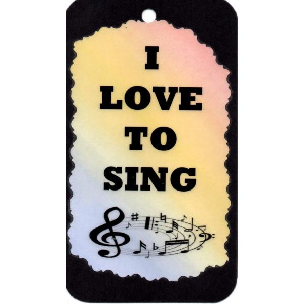 商品名:  5047H I Love to Sing Music Notes 3 1/2" x 6" Door/Wall Hanger with Magnet for The Refrigerator. Great Gifts for Mu...