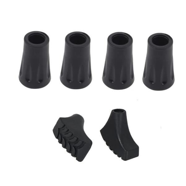 商品名:  Rubber Walking Stick Tips ? 6 Pack Replacement Rubber Tips for Trekking Poles, Hiking Poles, Walking Sticks, Ski P...