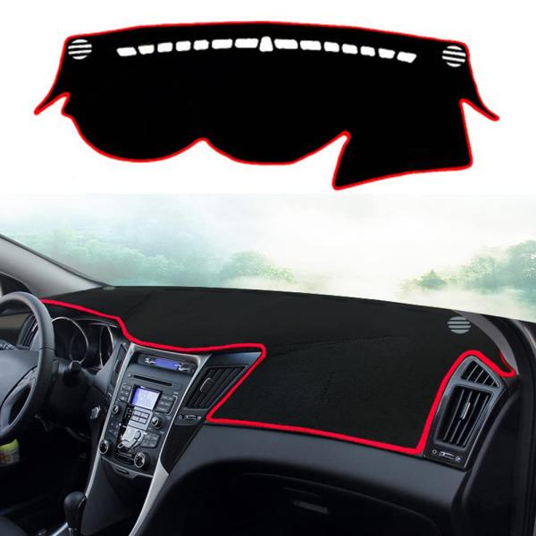 商品名: YOFAMO ダッシュボードカバー ダッシュカバー マットパッド カーペット カスタムフィット Hyundai Sonata 2011 2012 2013 2014 アクセサリー 滑り止め センターコンソールプロテクター カバー ...