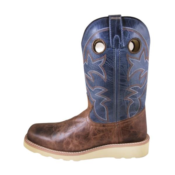 商品名:  Smoky Mountain Boots | Branson Series | Men’s Western Boot | Square Toe | Genuine Leather Material | Crepe Wedge S...