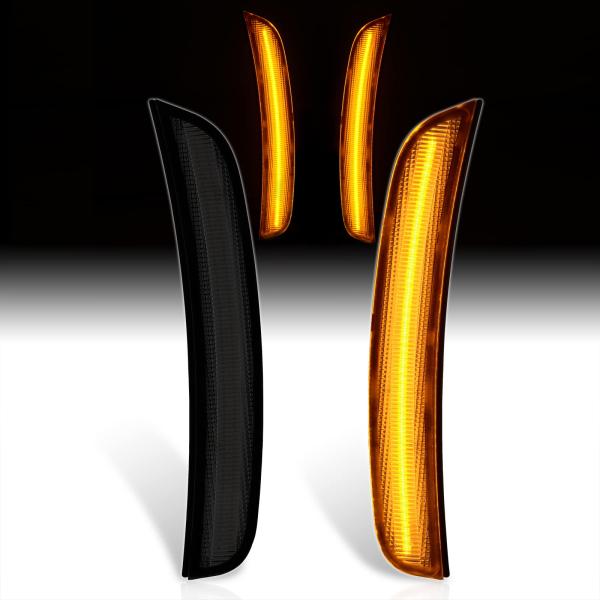商品名:  AJP Distributors Smoked Lens Front Bumper Fender LED Side Marker Lights Reflector Lamps Pair Compatible/Replacemen...