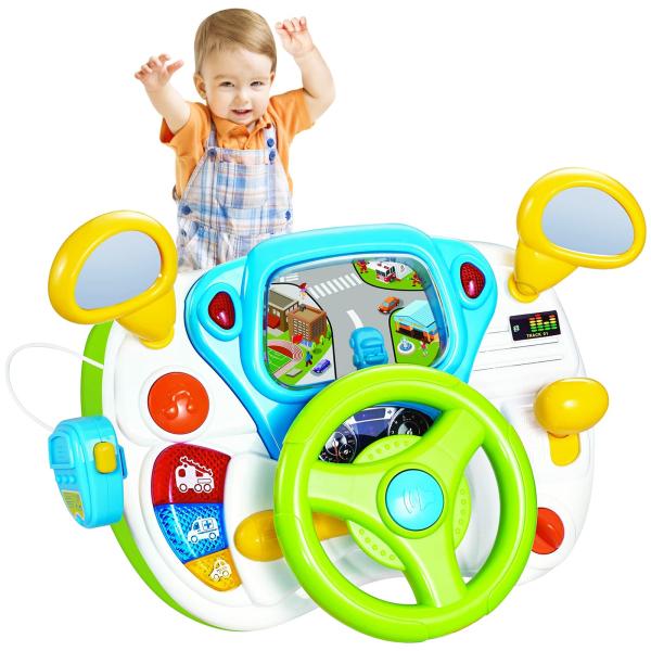 商品名:  Fisca Toddler Steering Wheel Toy Baby Interactive Learning Toy for Toddler 1-3 Year Old, My First Driving Educatio...