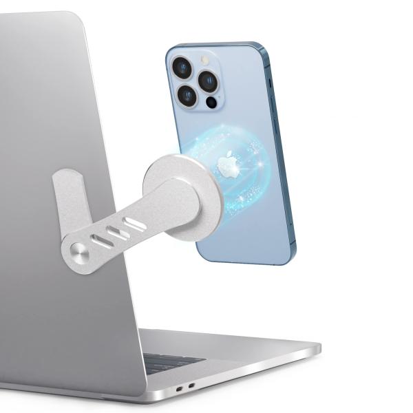 商品名: MAGKOTA マグネット式ノートパソコンホルダー iPhone 13 13 Pro Max iPhone 12 12 Pro Maxに対応 (シルバー) MAGKOTA MagSafe Accessories are Compa...
