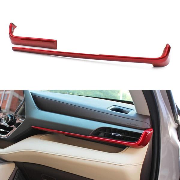 商品名:  LEXLEY 2pcs Red Style Center Console Dash Board Panel Dial Dashboard Cover Trims Interior Accessories For Toyota 2...