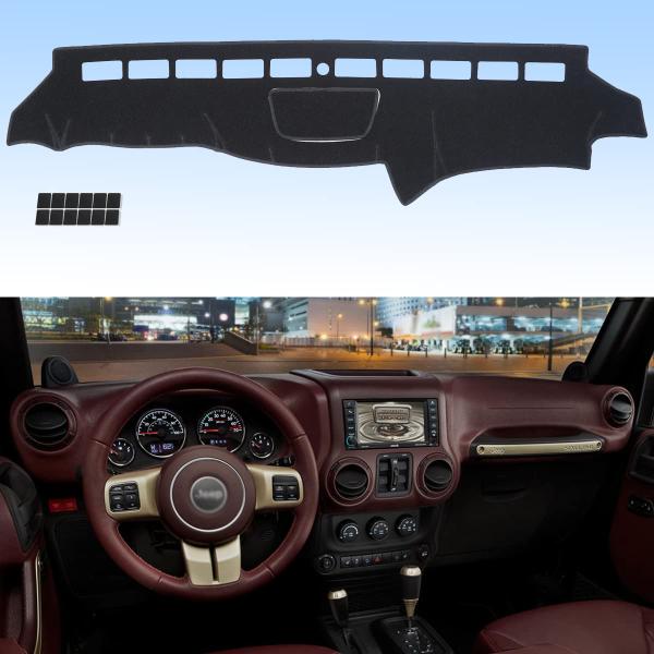 商品名: AUQDD ダッシュボードカバー BGD1134 AUQDD Dashboard Cover Flannel Dash Mat Custom Compatible with 2011-2017 Je-ep Wrangler, An...