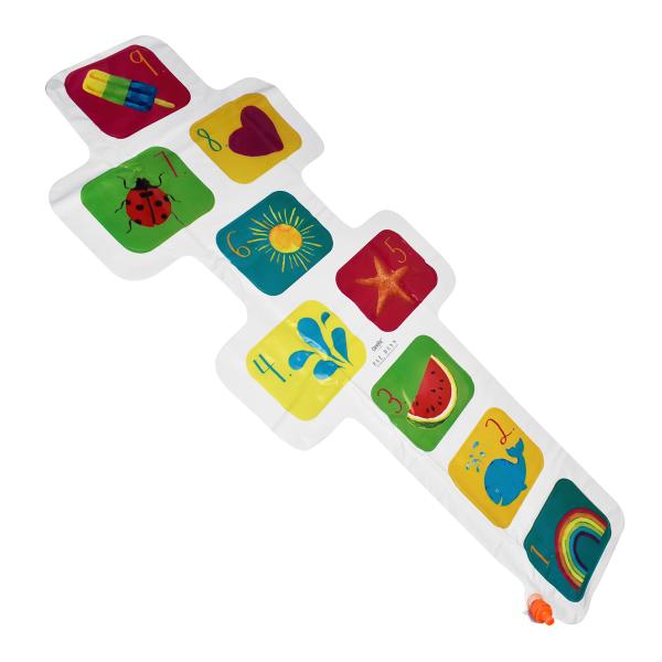 商品名: CocoNut Float Rae Dunn Hopscotch スプリンクラー 丈夫で長持ちする裏庭水のおもちゃ - 安全で楽しいスプリンクラー 夏のパーティーや水泳イベントに最適 Coconut Float Rae Dunn ...