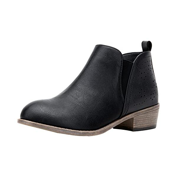 商品名:  Jeossy Women's 9615 Chelsea Ankle Boots, Cutout Perforated Slip on Short Booties, Black, Size 8.5(DJY9615 Black 08...