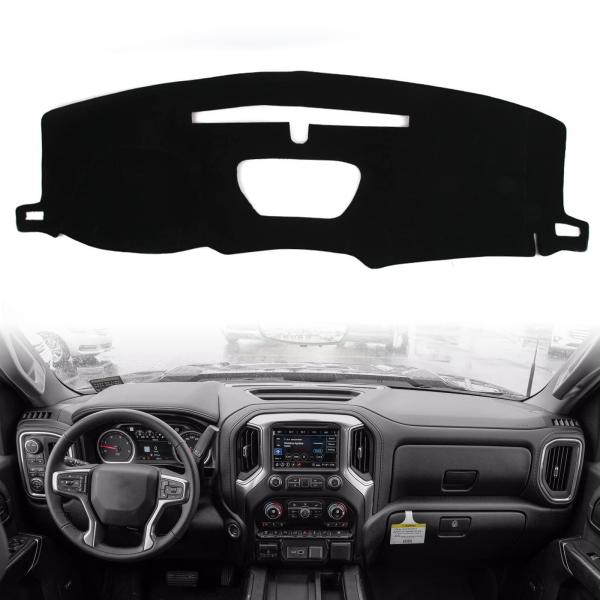 商品名:  Clidr Dashboard Dash Cover for 2019-2021 Chevy Silverado 1500 2500HD 3500HD/2019-2022 GMC Sierra Black Center Cons...