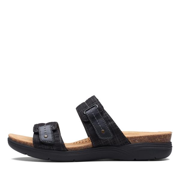 商品名: Clarks (クラークス) レディース April Dusk スライドサンダル, Black Interest, 6 Wide Clarks Women's April Dusk Slide Sandal, Black Inte...