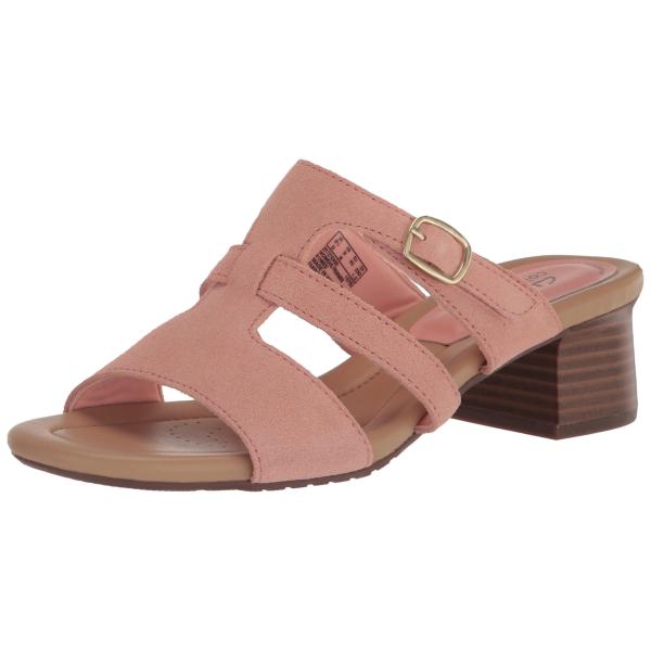 商品名: Clarks レディース Desirae パームヒールサンダル, ピーチスエード, 7 Wide Clarks Women's Desirae Palm Heeled Sandal, Peach Suede, 7 Wideブランド...