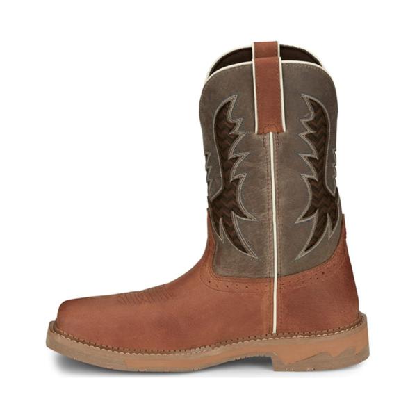 商品名:  JUSTIN Men's Stampede Bolt Pull On Western Work Boot Nano Composite Toe Brown 9 EE USブランド: JUSTIN商品サイズ: 9 Wide商品番号...