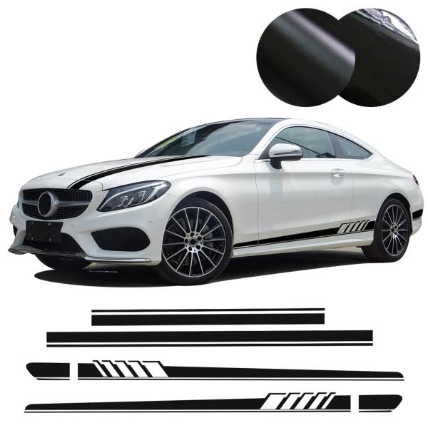 商品名: メルセデスベンツCクラスW2052/4ドアC200C300c63AMGステッカーカースタイリングエディション1サイドストライプフードルーフリアデカールキットに適合 Teptdirio Fit for Mercedes Benz C...