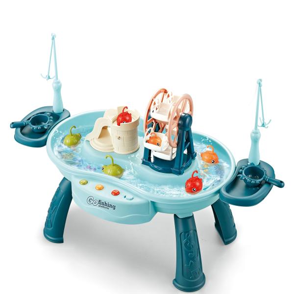 商品名:  JS-Drhome Water Table for Toddlers, Play Sink with Running Water，with Music, Fishing Game and Waterwheel Function ...
