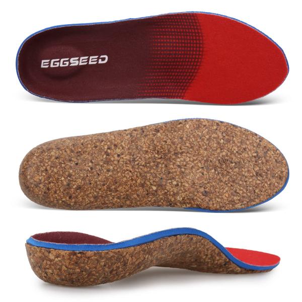 商品名:  Plantar Fasciitis Relief Feet Cork Insoles Arch Supports Orthotics Inserts for Flat Feet, High Arch, Foot Pain Sho...