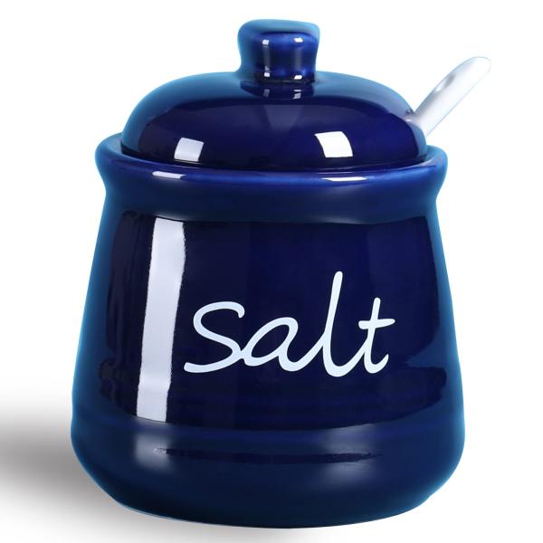 商品名:  ONTUBE Ceramic Salt Bowl with Lid and Spoon 12oz White (Navy)ブランド: ONTUBE高さ: 13.4874cm横幅: 12.192cm奥行: 11.9126cm重量:...