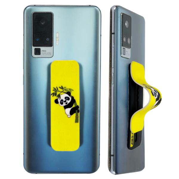 商品名: MO-GRIP フィンガーグリップ 自撮りホルダー&amp;モバイルスタンド iPhone &amp; Androidスマートフォン用 - イエローパンダ MO-GRIP Finger Grip Selfie Holder &am...