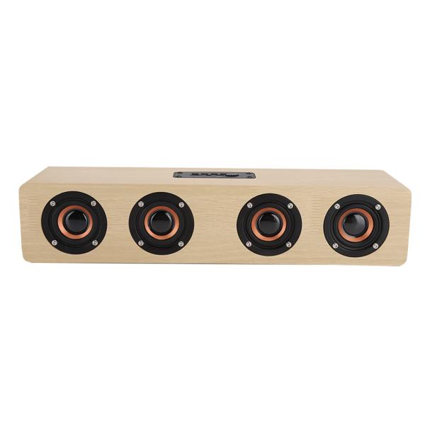 商品名:  Bluetooth Speaker, 3000 mAh Wireless Wooden Subwoofer, with Four Speakers, 3.5mm Audio Input, Support AUX, TF Card...