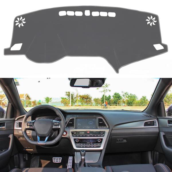 商品名:  SENSHINE for Hyundai Sonata 2015 2016 2017 2018 2019 Dashboard Cover Center Console Cover Dash Mat Carpet Protecto...
