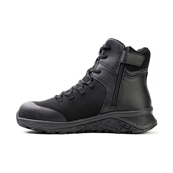 商品名:  Thorogood T800 6” Side-Zip Composite Toe Work Boots for Men Featuring Durable Black Non-Metallic Knit Upper with S...