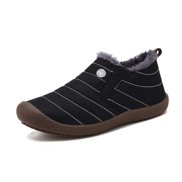 商品名:  Dacomfy Mens Winter Shoes Fur Lined Snow Ankle Boots Outdoor Water Resistant Slip on Sneakers Anti-Slip Warm Comfo...