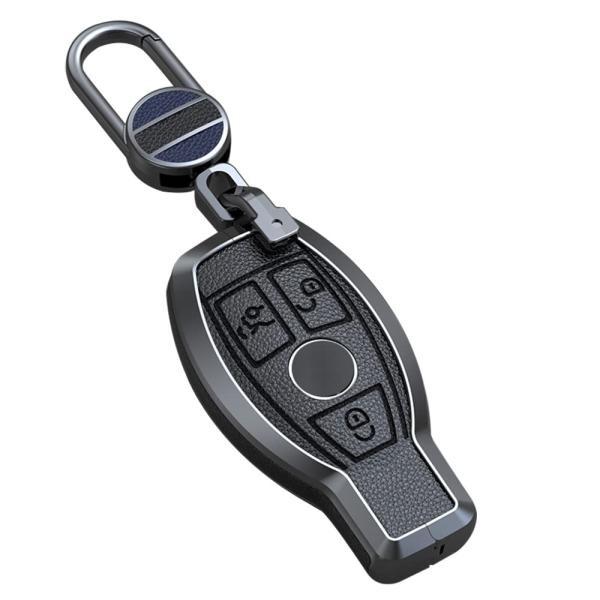 商品名: ontto 3ボタンキーフォブホルダー レザースマートリモートキーカバー メルセデスベンツ A B C E G R S M クラス CLA CLS GLA ブラック (タイプA)用 ontto 3-Button Key Fob H...