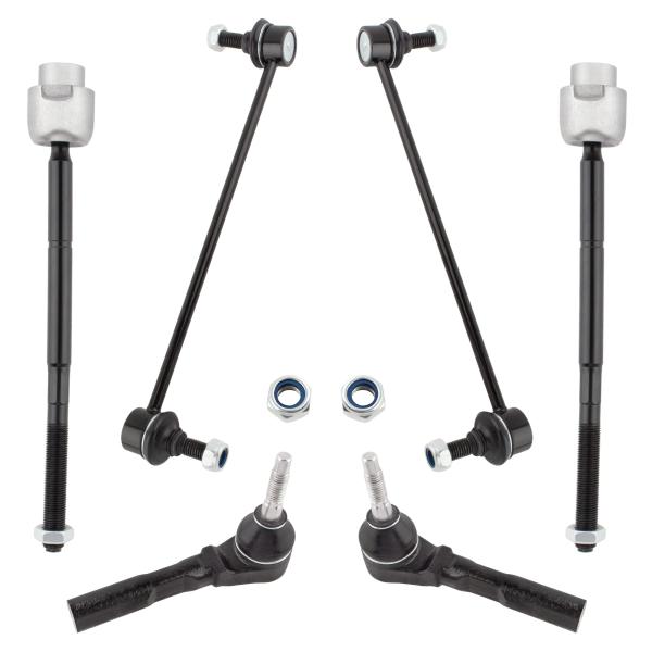 商品名: BOXI 6個 - インナー&amp;アウタータイロッド4本、フロントスウェイバーリンク 2004-12 / ポンティアック G6 2005-10用 / Saturn Aura 2007-09 非ターボモデルのみに適合 | ES8...