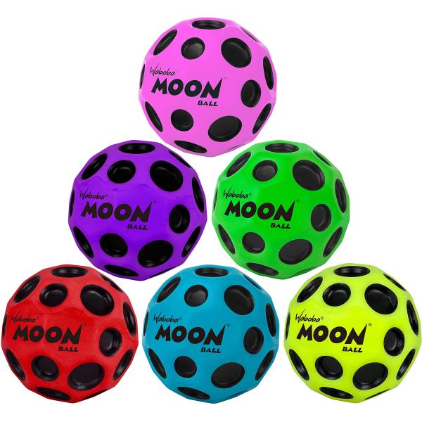 商品名: Waboba ムーンボール 6個パック - この世界から跳ね返る - オリジナル特許取得デザイン - クレーターがポップな音を出します - 握りやすい (6個パック) Waboba Moon Ball 6 Pack - Bounc...