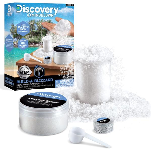 商品名: Discovery #Mindblown Build-A-Blizzard 雪作り実験セット 即座に生きているような雪を作り出す 無毒で安全 水を加えるだけ グリッターとビーカー付き 楽しい科学キット 対象年齢6歳以上 Disco...
